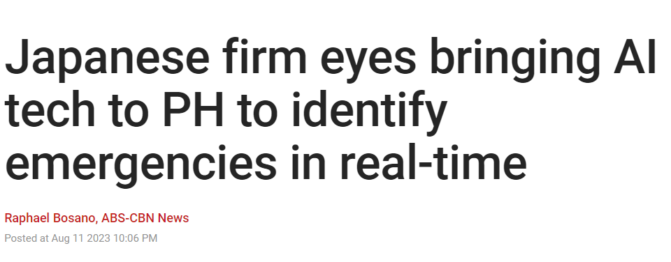 Spectee's expansion to the Philippines has been published on ABS-CNB ...